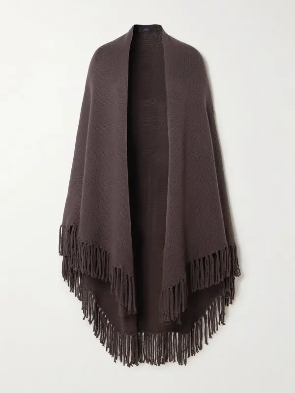 Arch4 Fringed Cashmere Wrap - Brown