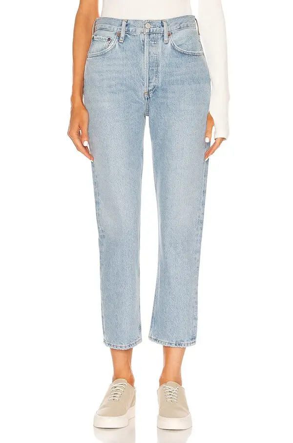 AGOLDE Riley High Rise Straight Crop Jeans