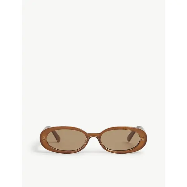Le Specs Outta Love Oval-frame Sunglasses - Caramel