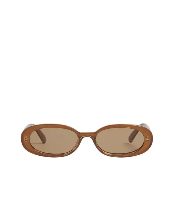 Le Specs Outta Love Oval-frame Sunglasses - Caramel