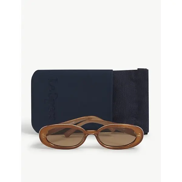 Le Specs Outta Love Oval-frame Sunglasses - Caramel