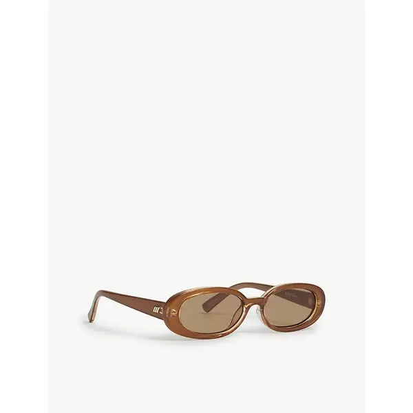 Le Specs Outta Love Oval-frame Sunglasses - Caramel