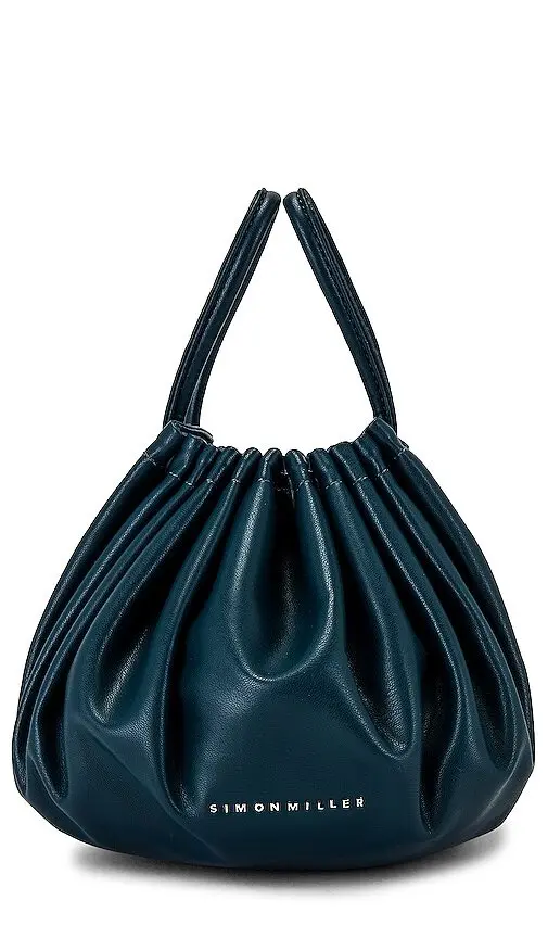 SIMONMILLER Vegan Leather Scrunch Bag In Blue