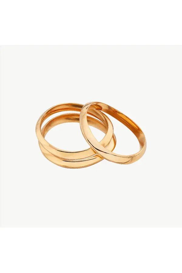 SOKO Sayari Stacking Rings - Gold