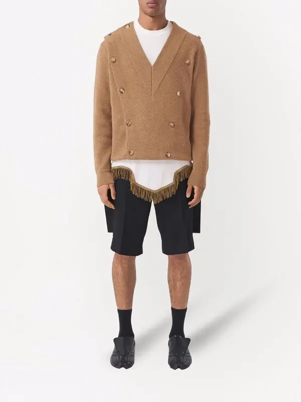 Burberry Double-breasted V-neck Sweater