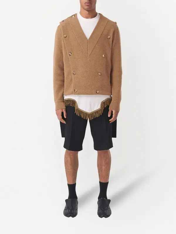 Burberry Double-breasted V-neck Sweater