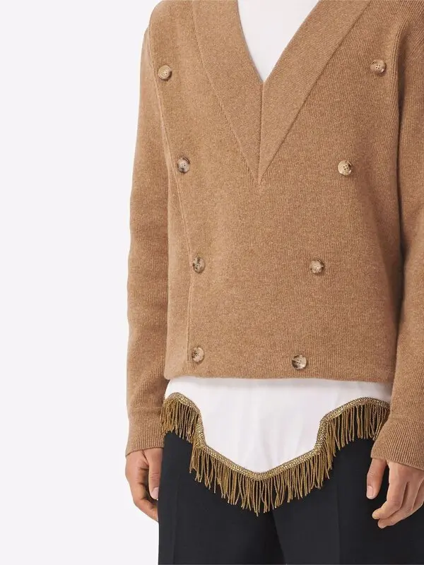 Burberry Double-breasted V-neck Sweater