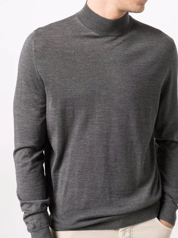 DRUMOHR Ribbed Merino Roll Neck Jumper