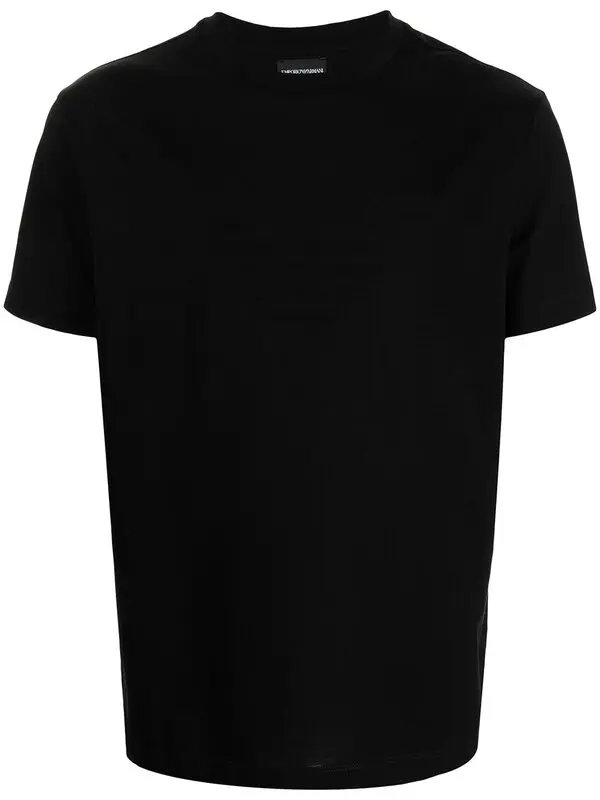 Emporio Armani Round Neck Short-sleeved T-shirt - Black