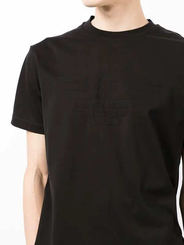 Emporio Armani Round Neck Short-sleeved T-shirt - Black