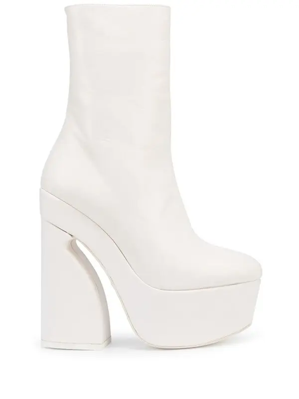 Giambattista Valli Platform Calf-high Leather Boots