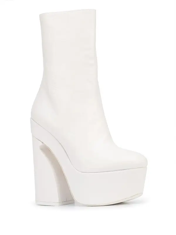 Giambattista Valli Platform Calf-high Leather Boots
