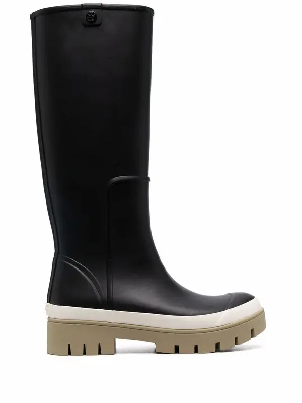 Tory Burch Ridged Rubber Sole Boots