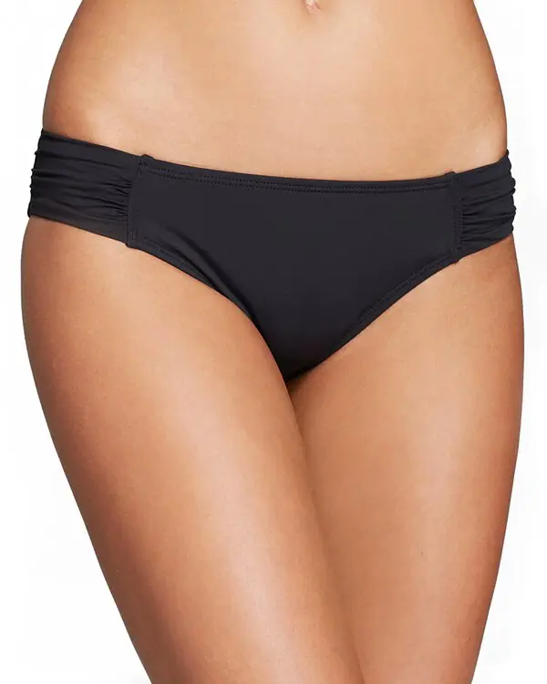 Tommy Bahama Shirred Hipster Bikini Bottom - Black