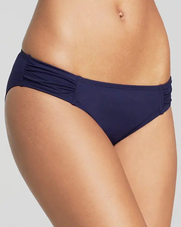Tommy Bahama Shirred Hipster Bikini Bottom - Navy