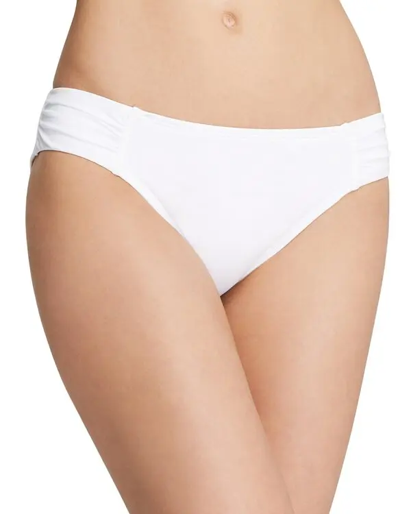 Tommy Bahama Shirred Hipster Bikini Bottom - White