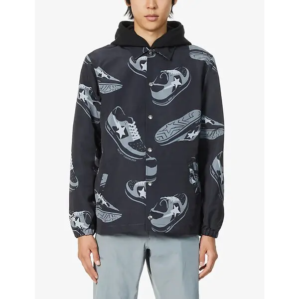 A BATHING APE Sta Graphic-print Shell Coach Jacket