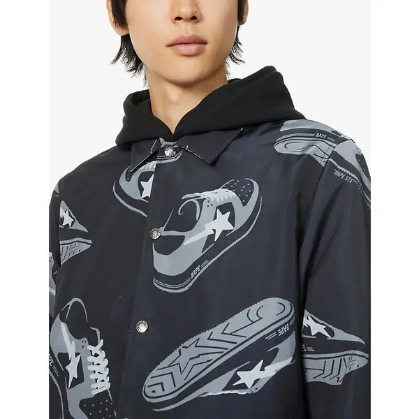 A BATHING APE Sta Graphic-print Shell Coach Jacket