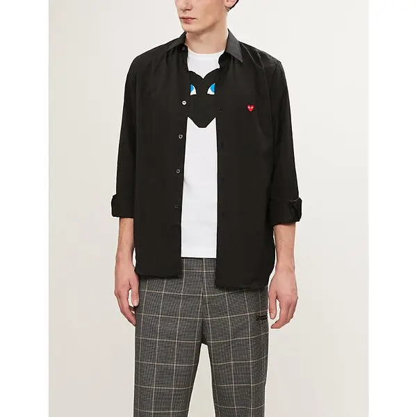 Play Comme Des Garcon Heart-logo Cotton-jersey T-shirt - White