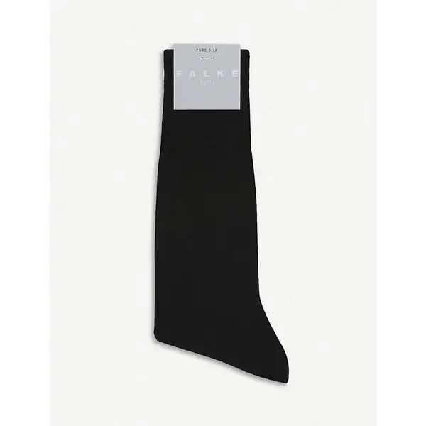 Falke No.4 Silk-blend Socks - Black