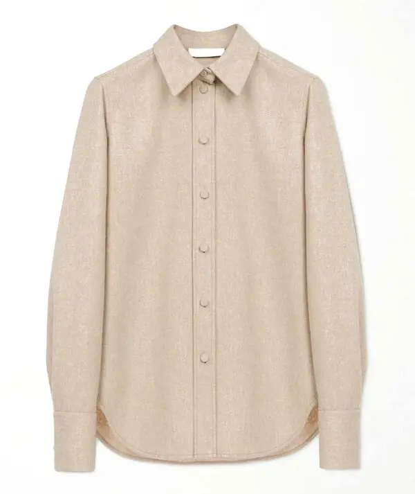 Chloé Net Sustain Wool And Cashmere-blend Shirt