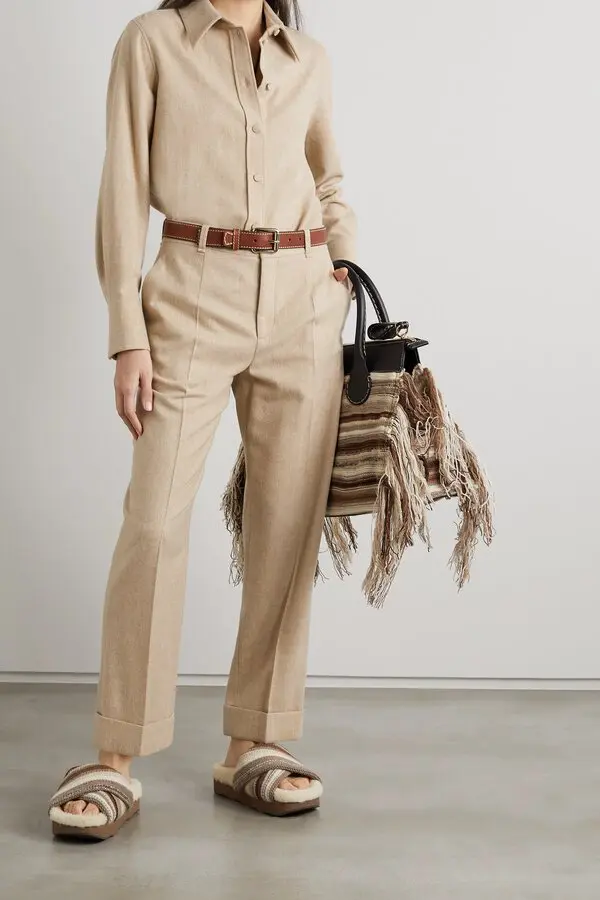 Chloé Net Sustain Wool And Cashmere-blend Shirt