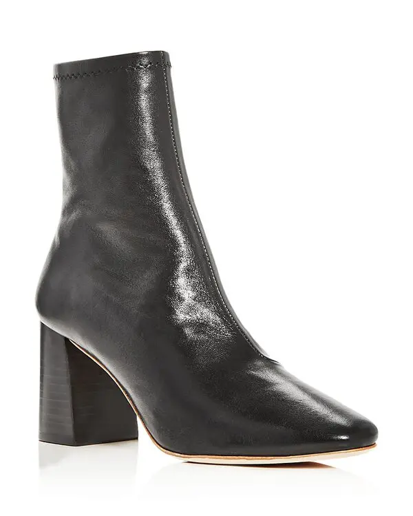 LOEFFLER RANDALL Elise Block Heel Booties - Black