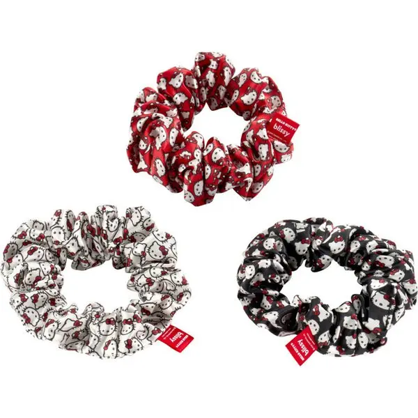 BLISSY 3-pack Silk Scrunchies - Hello Kitty