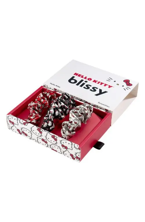 BLISSY 3-pack Silk Scrunchies - Hello Kitty