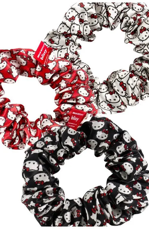 BLISSY 3-pack Silk Scrunchies - Hello Kitty