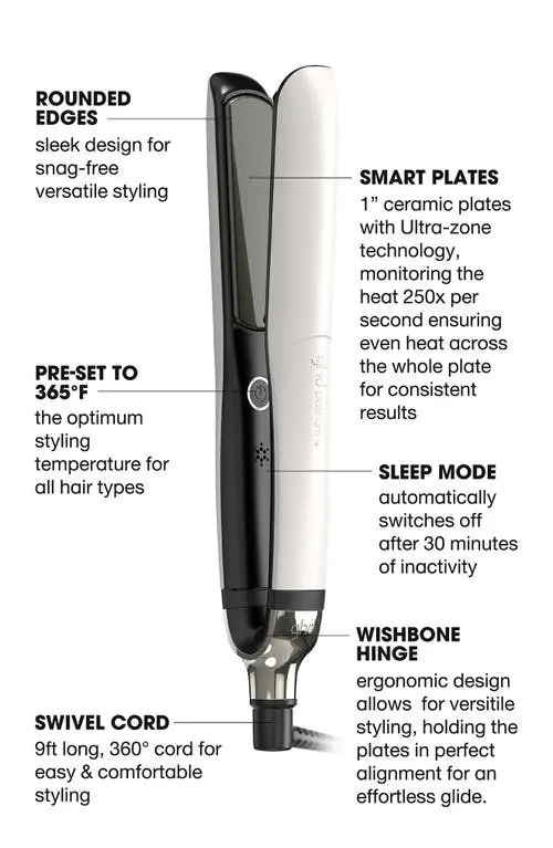 GHD Platinum+ Styler 1-inch Flat Iron - White