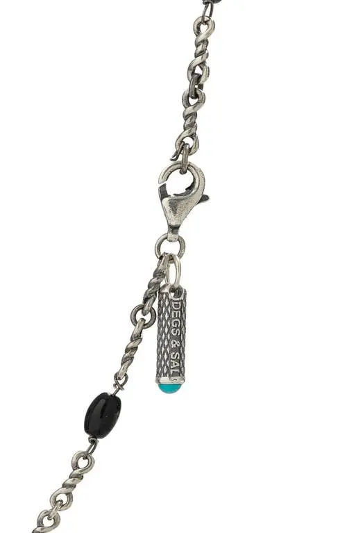DEGS & SAL Black Onyx Twisted Cable Chain Necklace