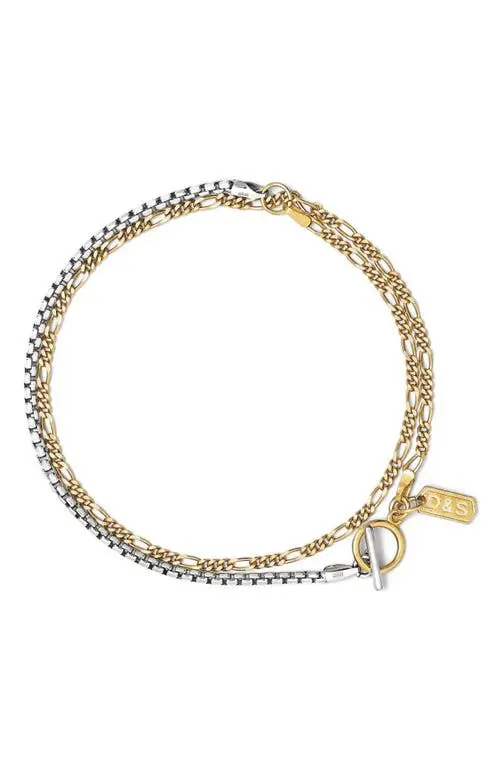 DEGS & SAL Layered Chain Bracelet - Silver/gold