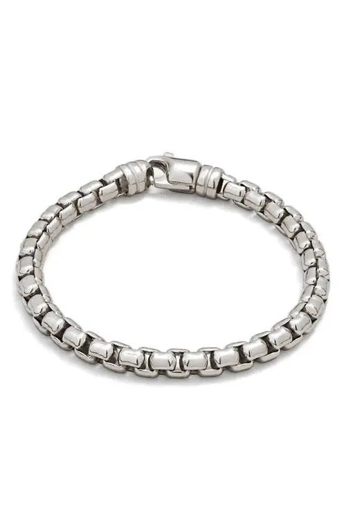 DEGS & SAL Round Box Chain Bracelet - Silver