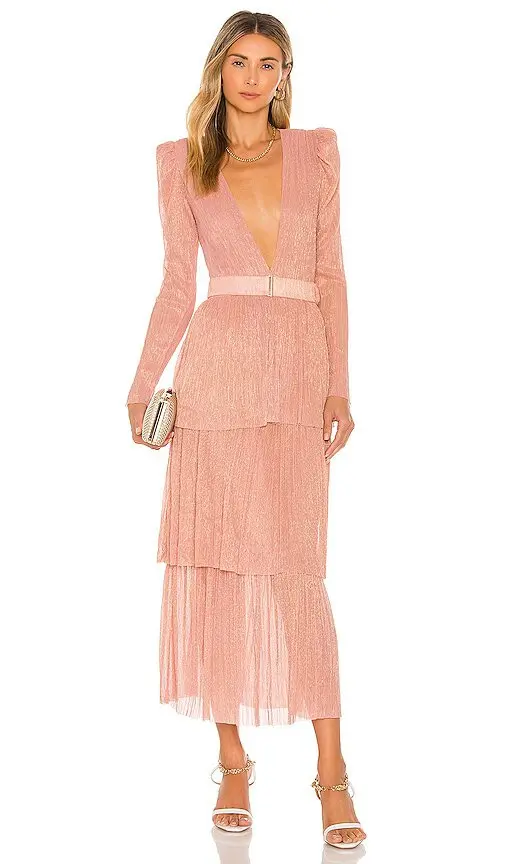 Sabina Musayev Carry Dress - Peach | Editorialist