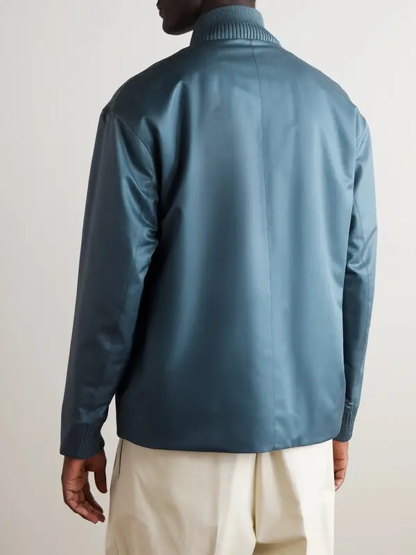 Loro Piana Padded Silk-twill Bomber Jacket
