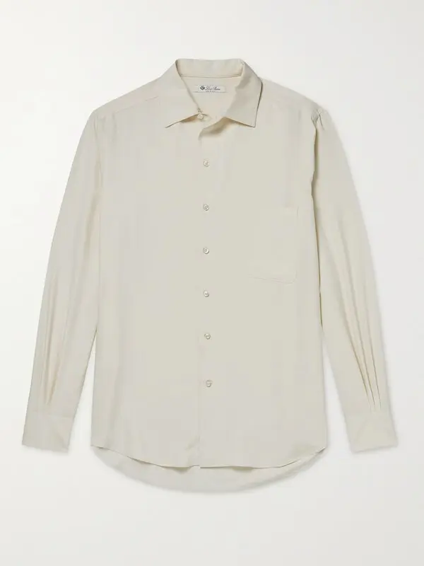 Loro Piana André Garment-dyed Silk Shirt - Neutrals