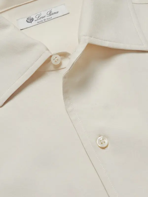 Loro Piana André Garment-dyed Silk Shirt - Neutrals