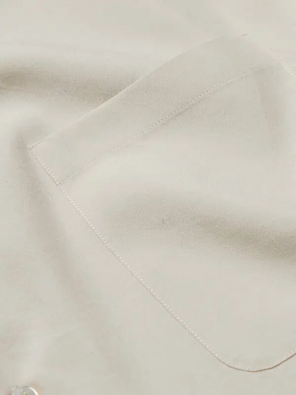 Loro Piana André Garment-dyed Silk Shirt - Neutrals