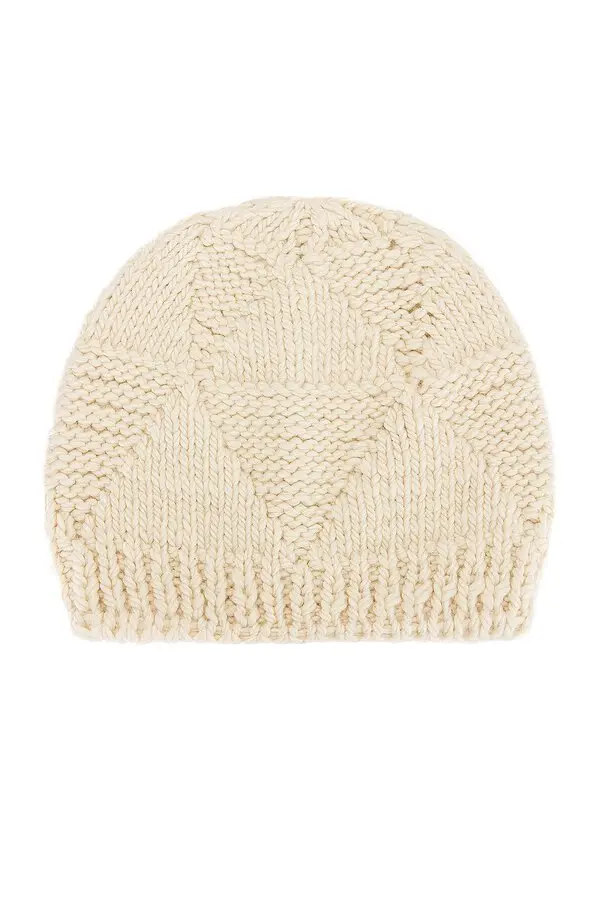 Bottega Veneta Wool Beanie - Chalk