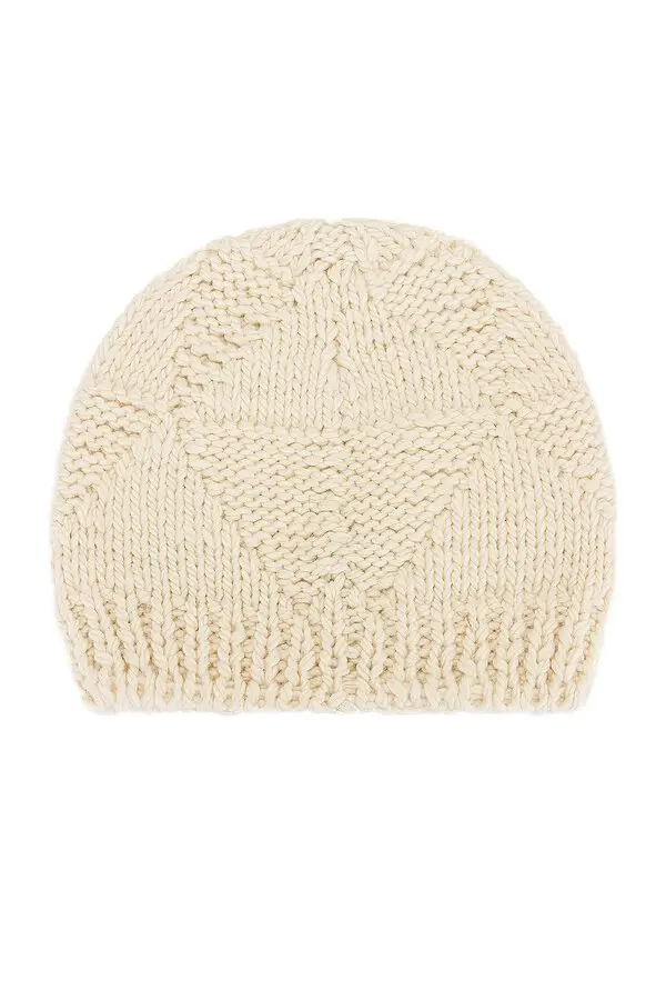 Bottega Veneta Wool Beanie - Chalk