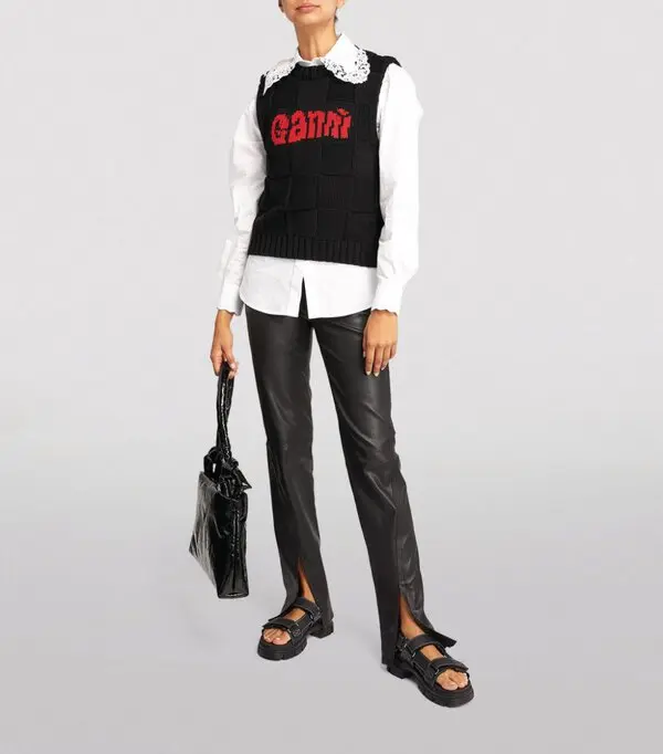 GANNI Knitted Logo Vest
