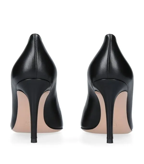 GIANVITO ROSSI 85 Leather Pumps - Black
