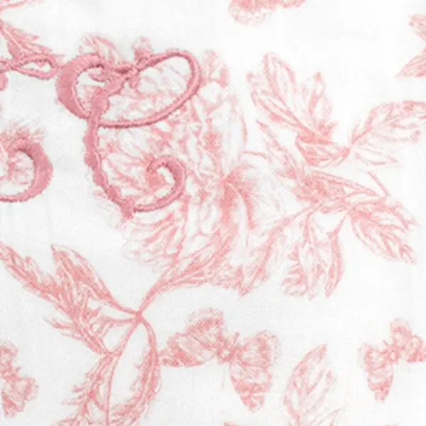 TARTINE ET CHOCOLAT Embroidered Toile De Jouy Bib