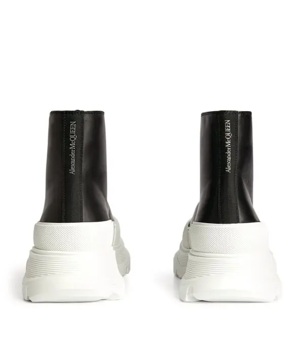 Alexander McQueen Leather Tread Slick Boots