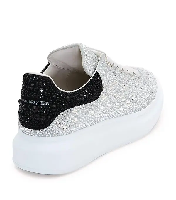 Alexander McQueen Leather Crystal-embellished Oversized Sneakers