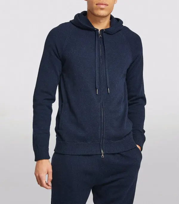 Derek Rose Cashmere Zip-up Hoodie