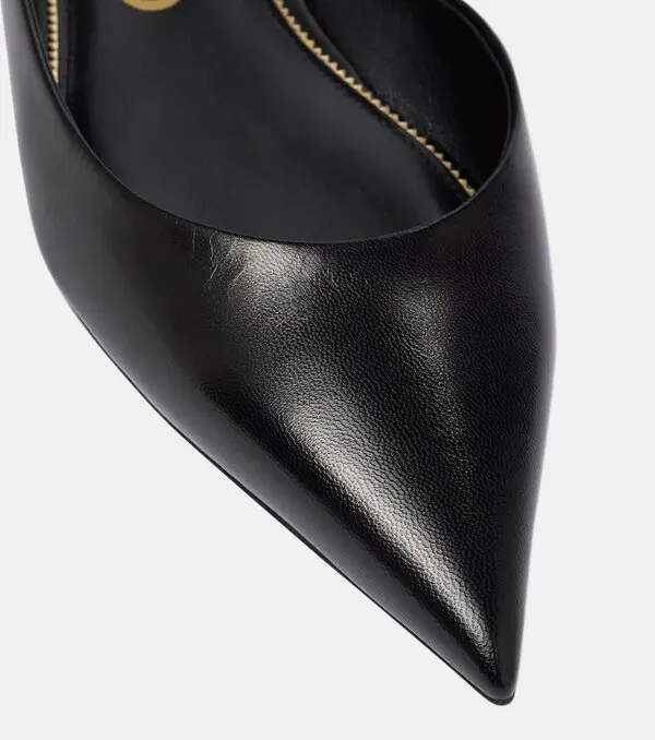TOM FORD Padlock Leather Slingback Flats