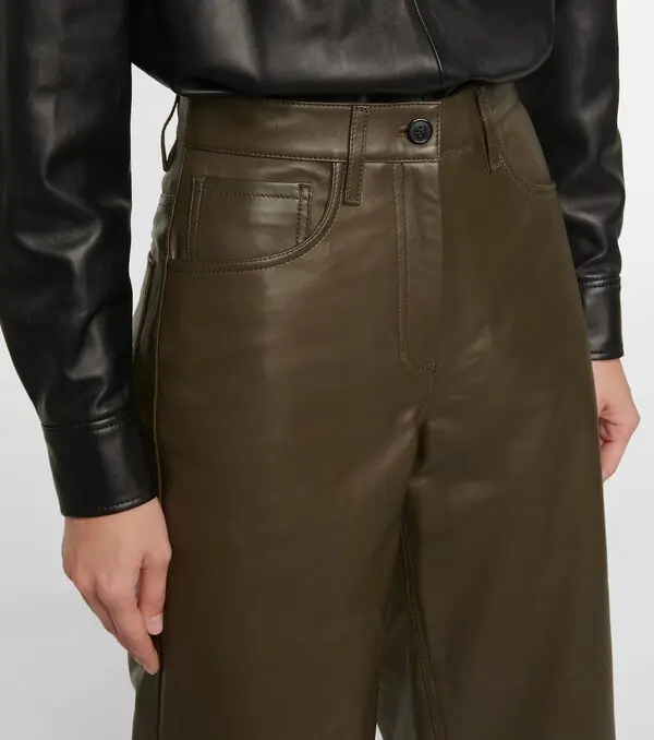 Dries Van Noten Leather Bermuda Shorts