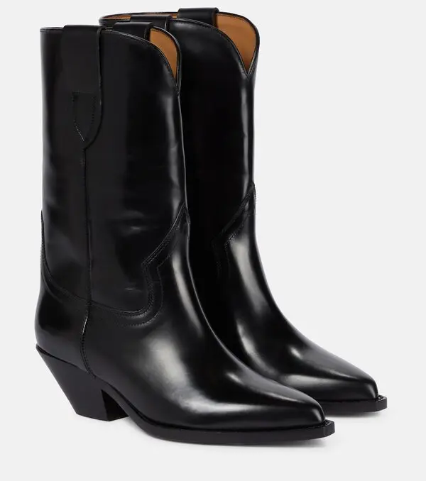 Isabel Marant Dahope Leather Western Boots